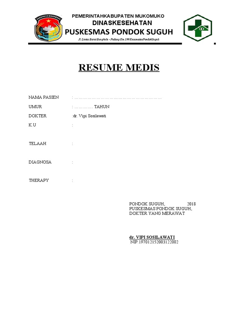 Resume Medis | PDF | Pengembangan Diri | Kesehatan Holistik