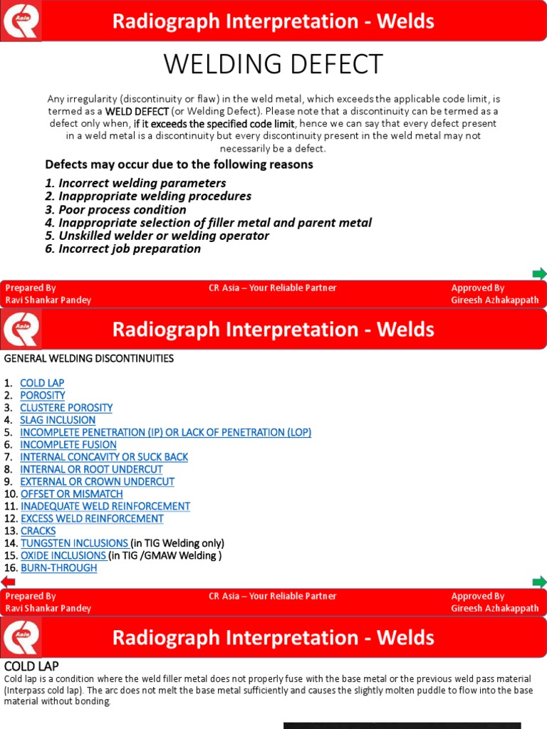Radiograph Interpretation - Welds | PDF | Welding | Construction