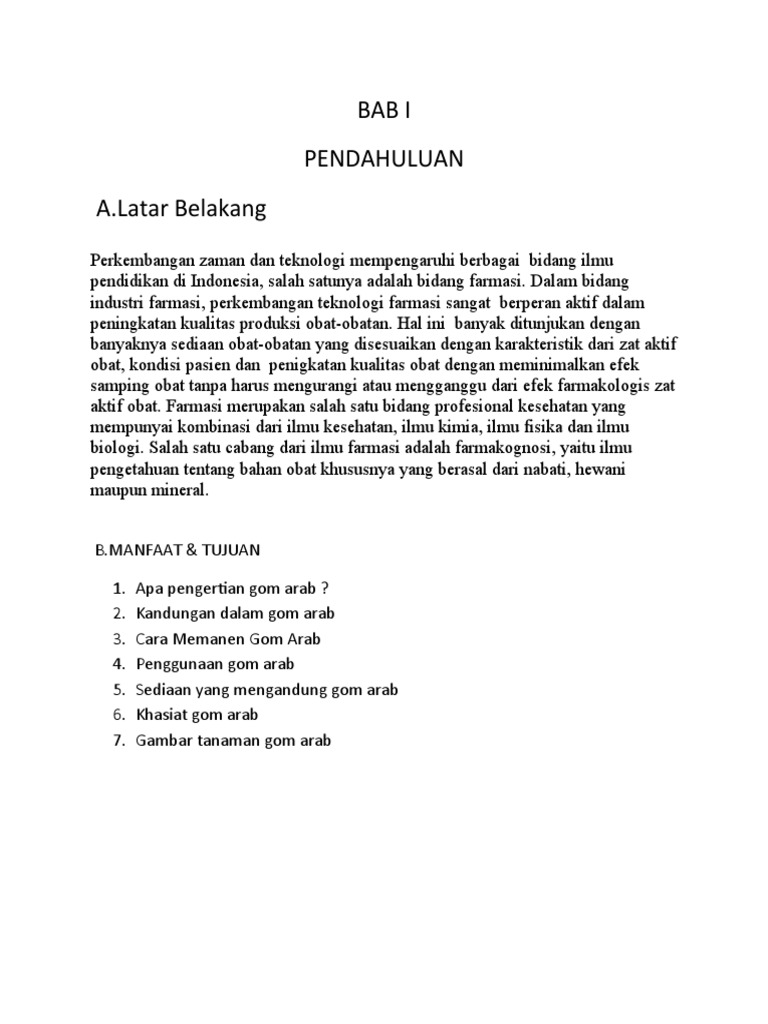 Makalah Farmakognosi Gom Arab | PDF