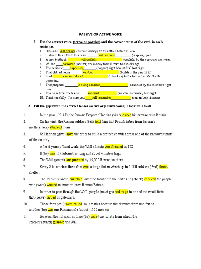 Angela PASSIVE OR ACTIVE VOICE TASK | PDF