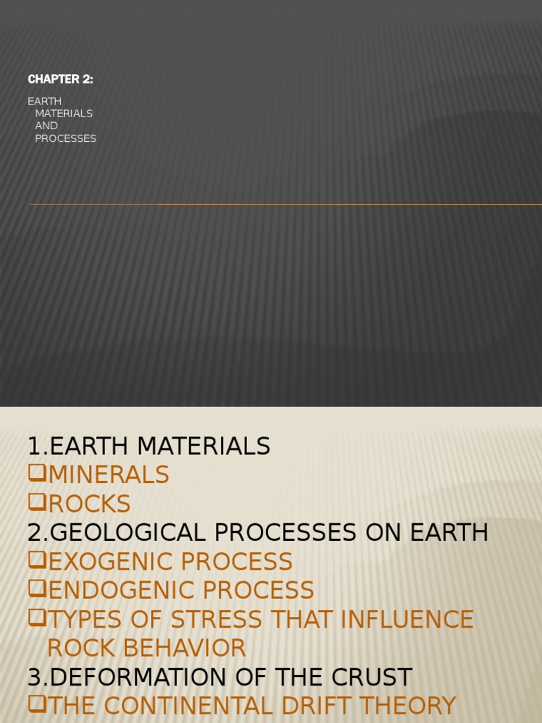Earth Materials and Geological Processes | PDF