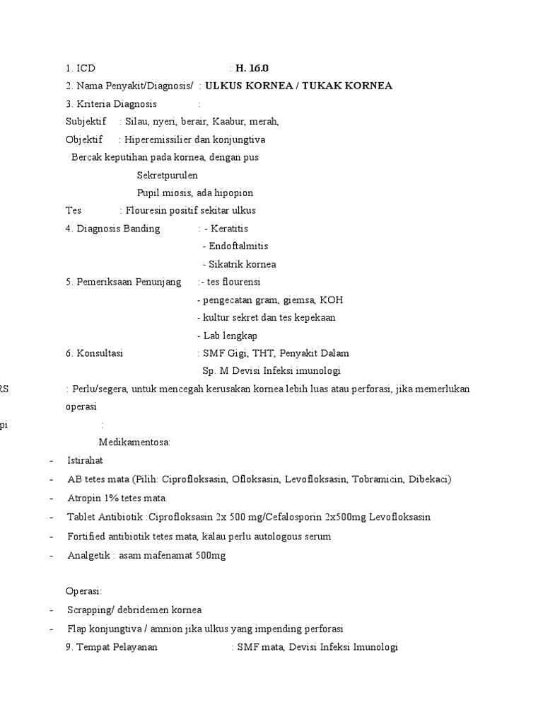 PPK Mata Ulkus Kornea | PDF