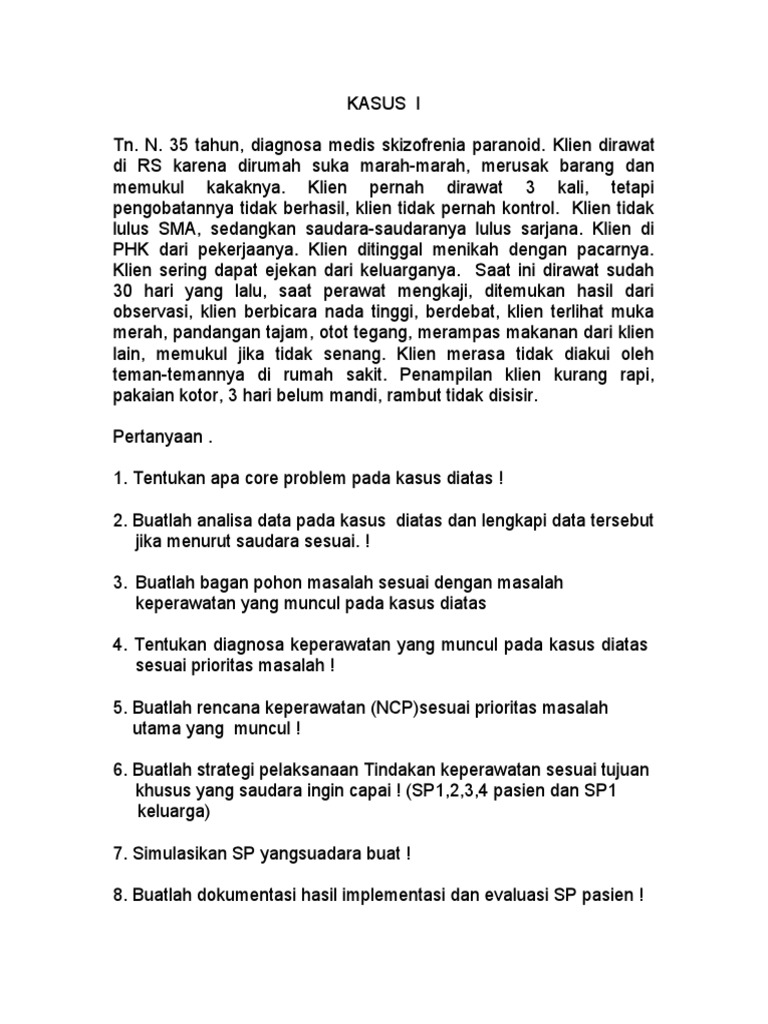 TUTORIAL Kasus Jiwa 2014 | PDF