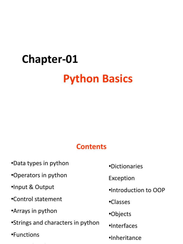 Python Basics | Download Free PDF | Python (Programming Language ...