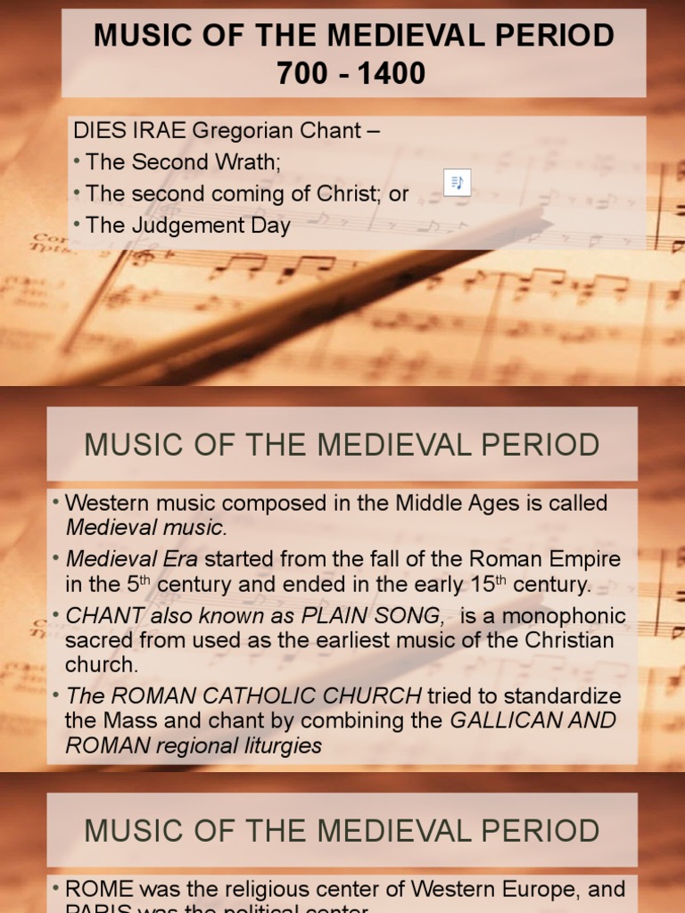 Music of the Medieval Period (700-1400) | PDF | Gregorian Chant | Mode ...