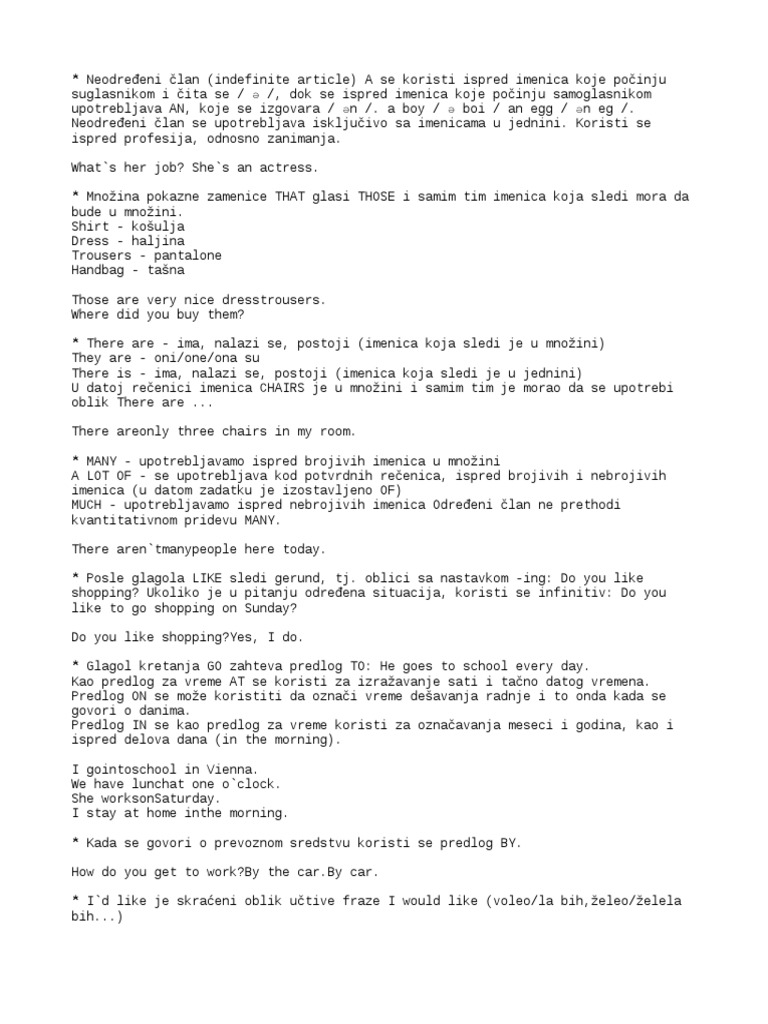 Engleski Pravila | PDF