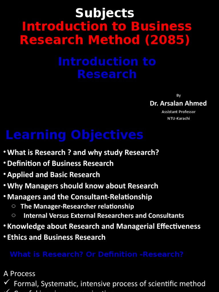 Introduction to Business Research | PDF | Psychological Concepts | Business