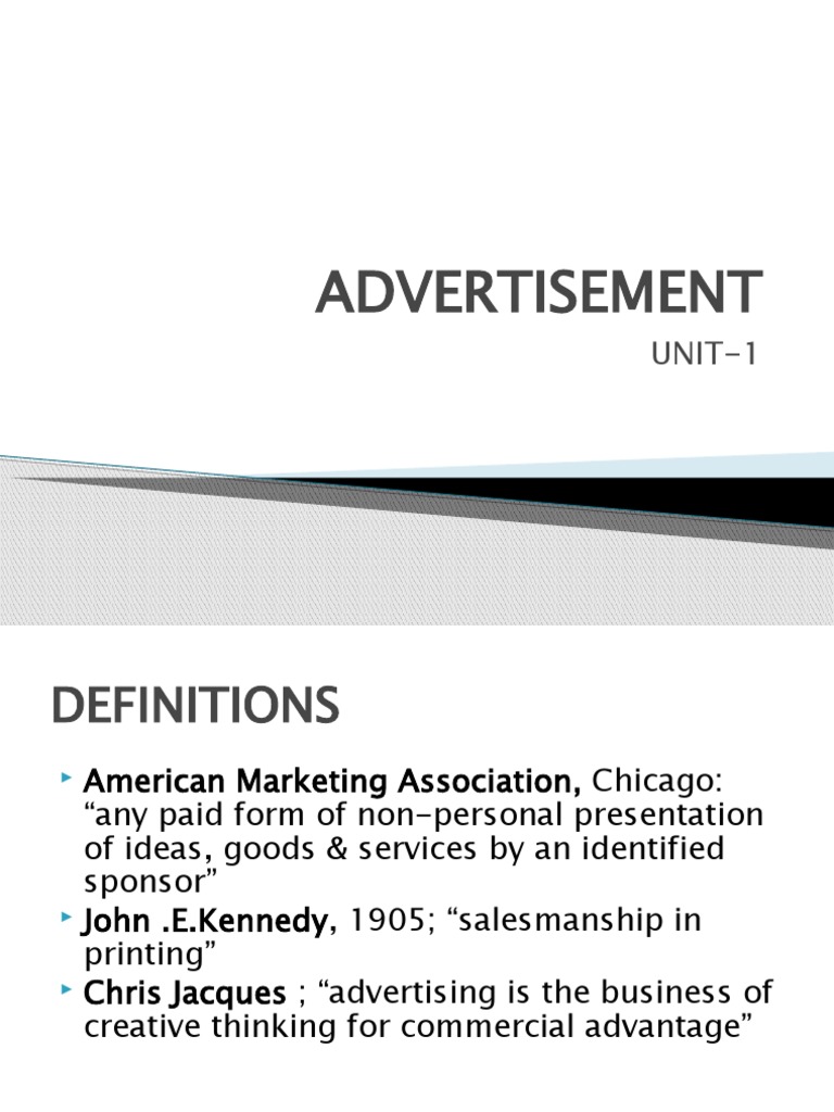 Advertisement 1 | PDF | Advertising | Marketing Communications