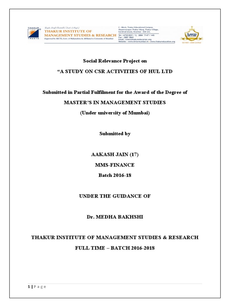 CSR (Hul) CSR Hul | PDF | Corporate Social Responsibility | Business