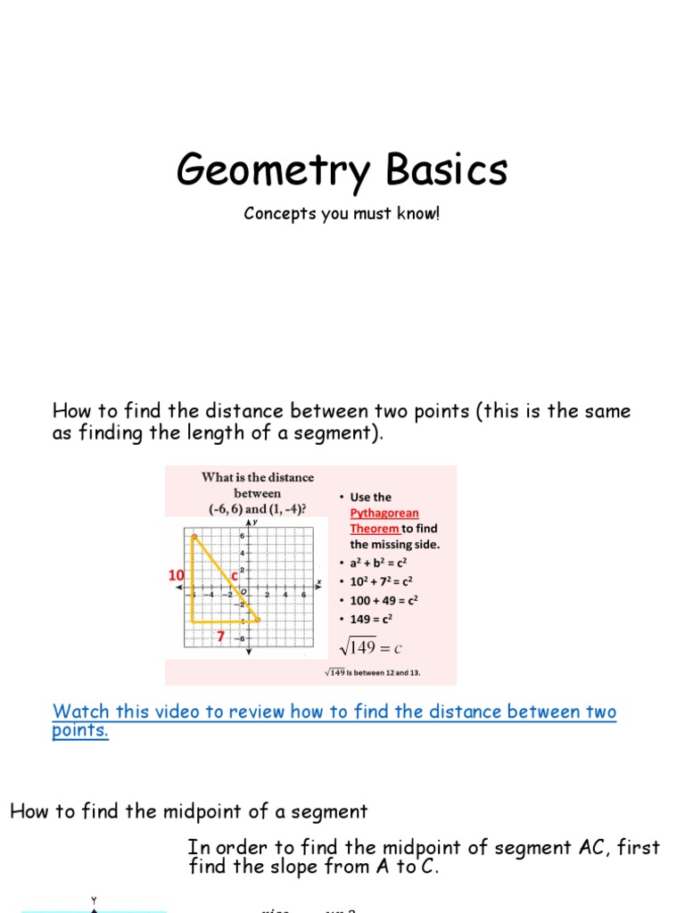 Geometry Basics | PDF | Line (Geometry) | Perpendicular