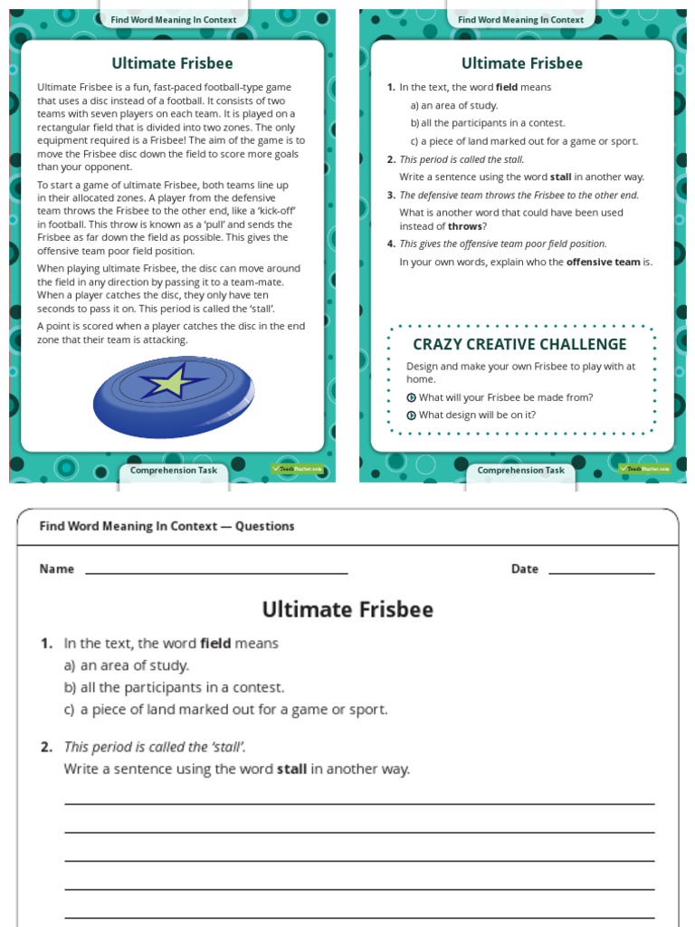 Ultimate Frisbee | PDF | American Football | Sports