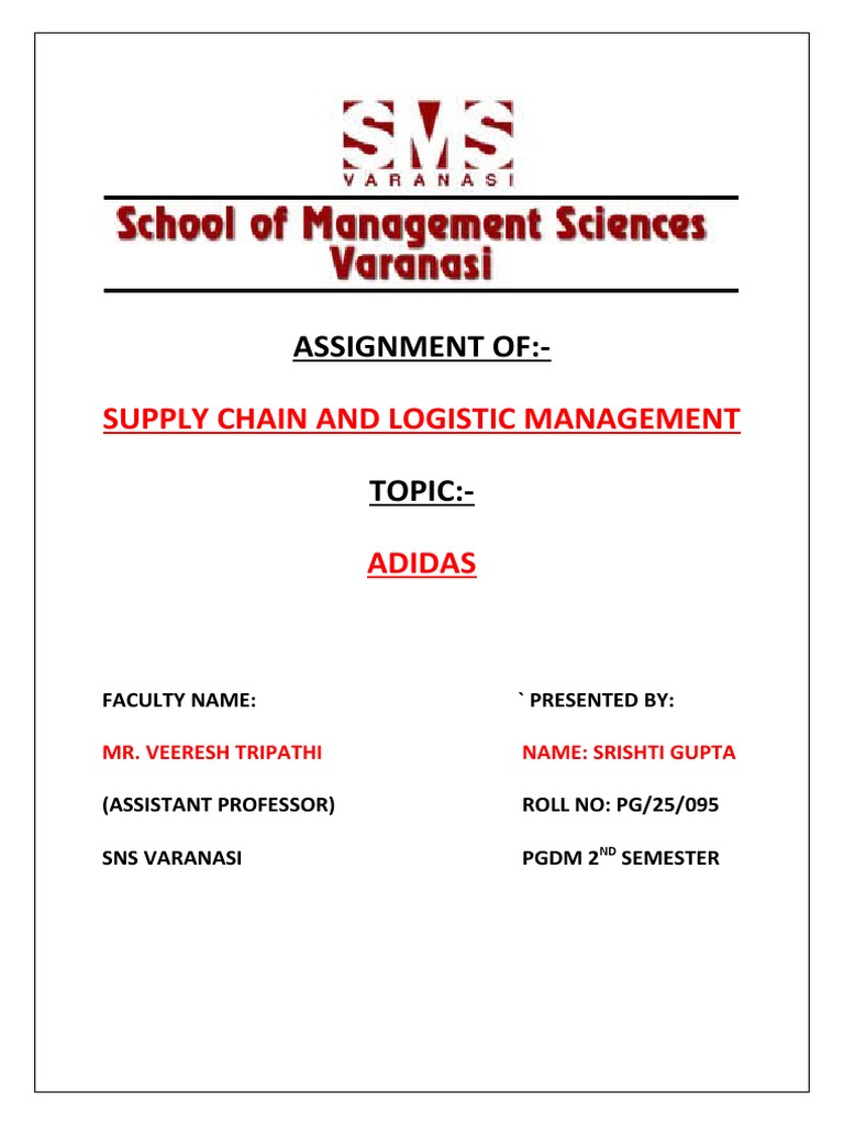 Srishti Assignment of SCLM | PDF | Adidas | Pricing