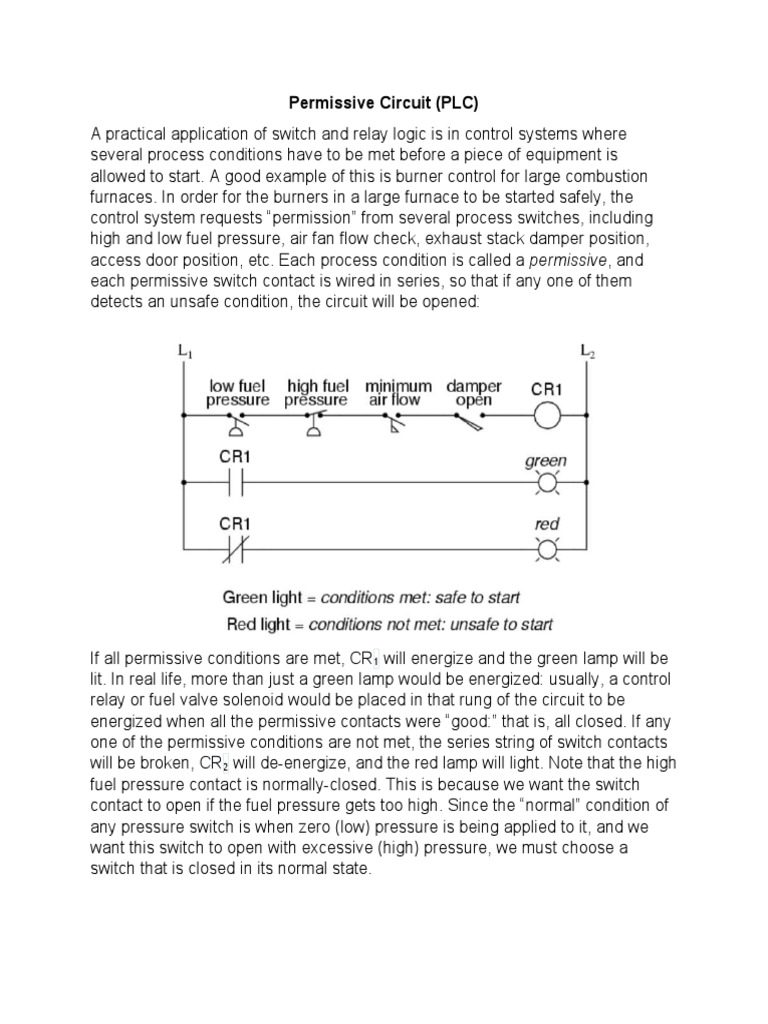 Permissive Circuit (PLC) | PDF | Science & Mathematics | Computers