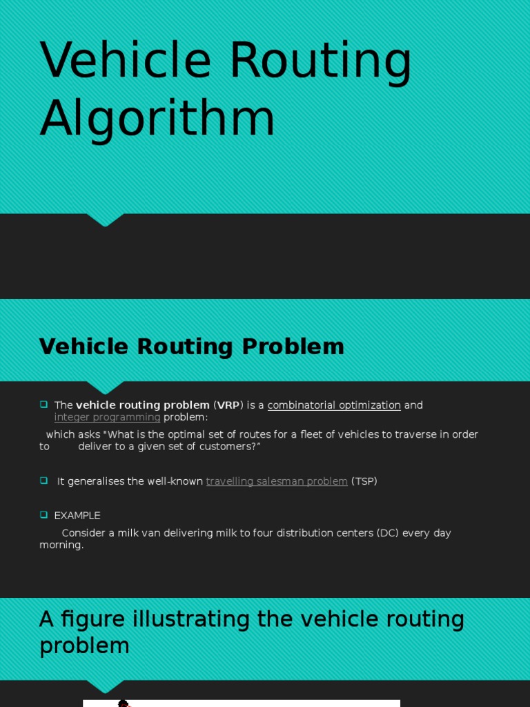 Vehicle Routing Algorithm Scm Pdf Discrete Mathematics Algorithms And Data Structures 6666