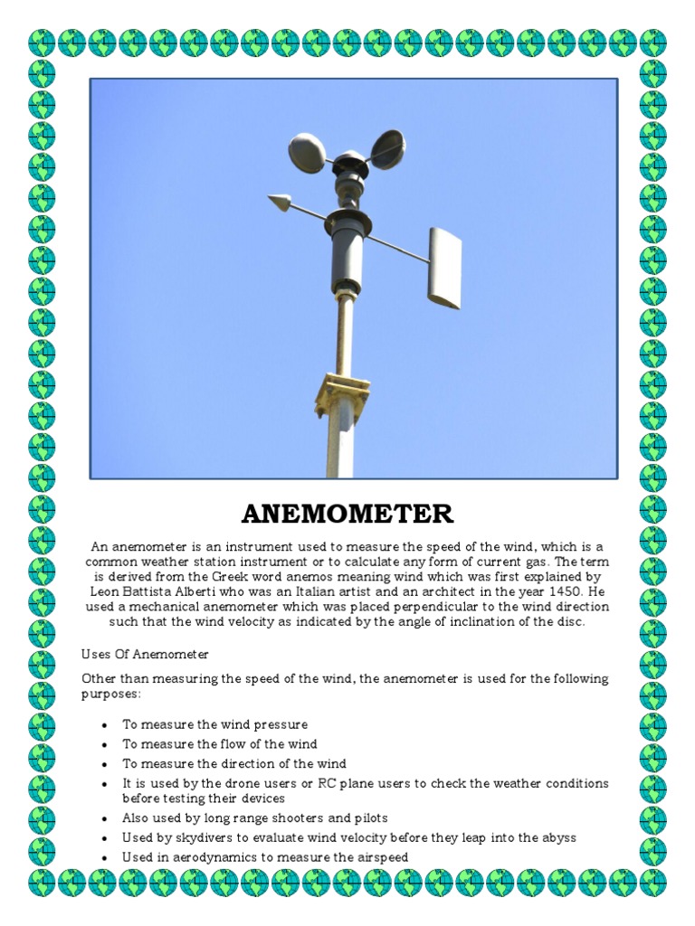 Anemometer Diagram For Kids