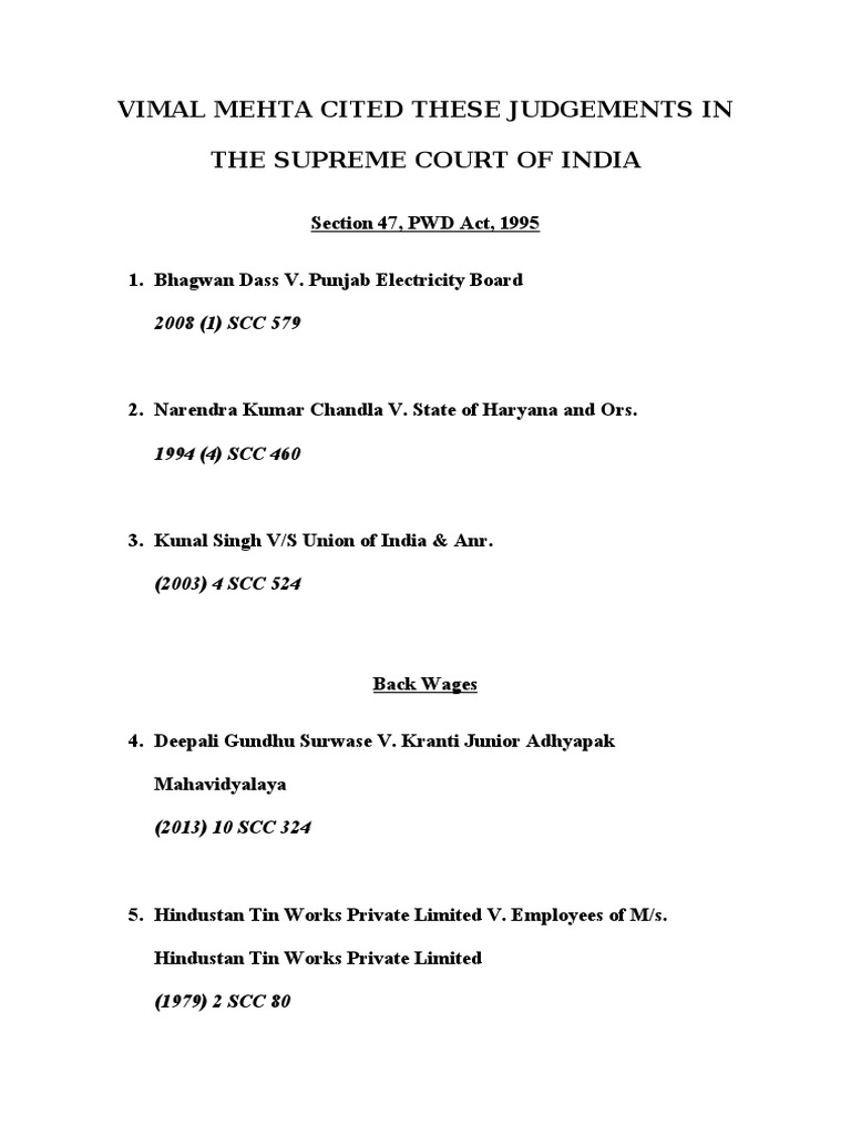 Section 47 PWD Act, 1995 | PDF