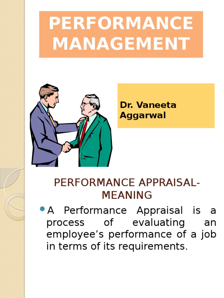 Performance Management: Dr. Vaneeta Aggarwal | PDF | Performance ...