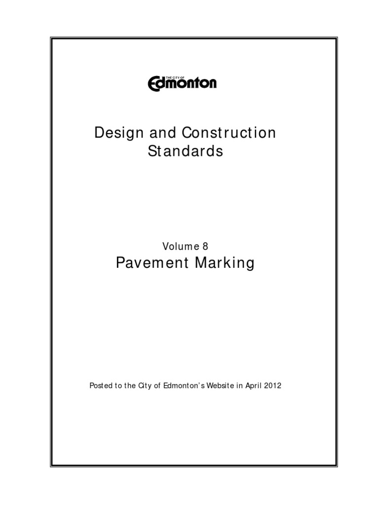 Design and Construction Pavement Markings PDF | PDF | Pedestrian ...