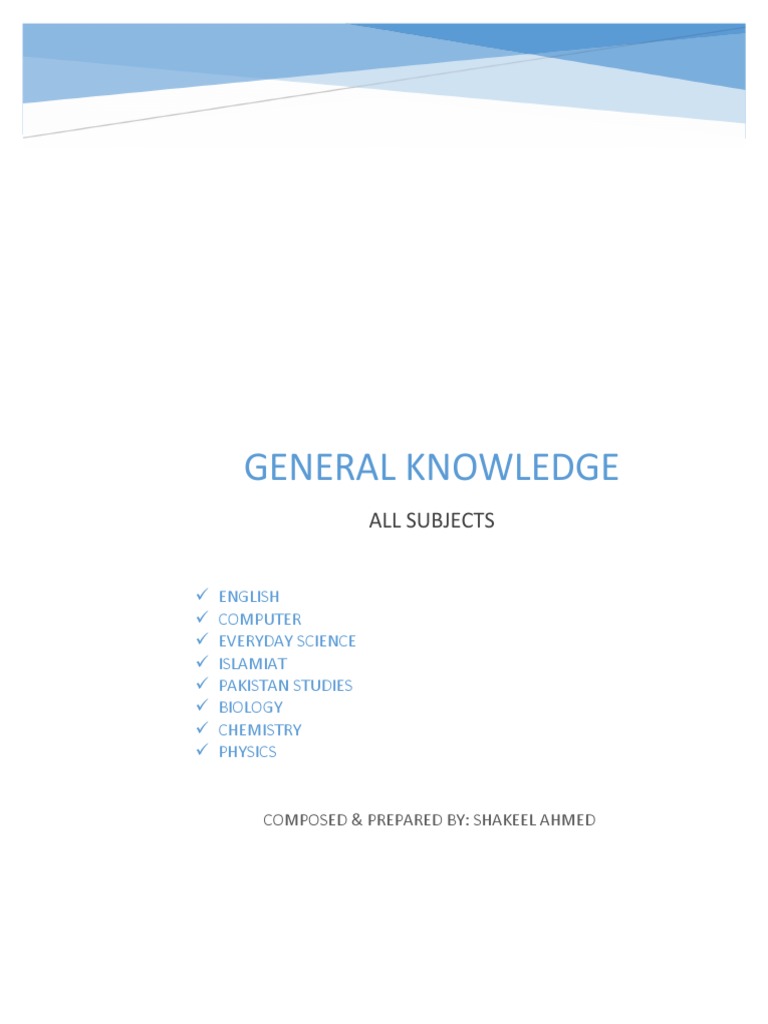 General Knowledge Material | Download Free PDF | Microsoft Word ...