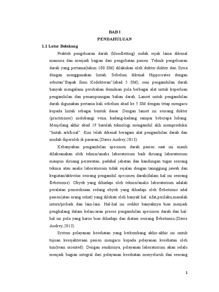 Laporan Pengambilan Darah Vena | PDF | Sains & Matematika