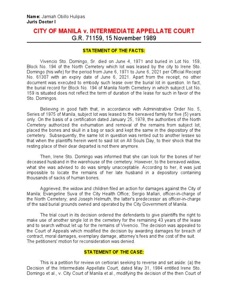 Dual Capacity of LGU-City of Manila | PDF | Sovereign Immunity | Lawsuit