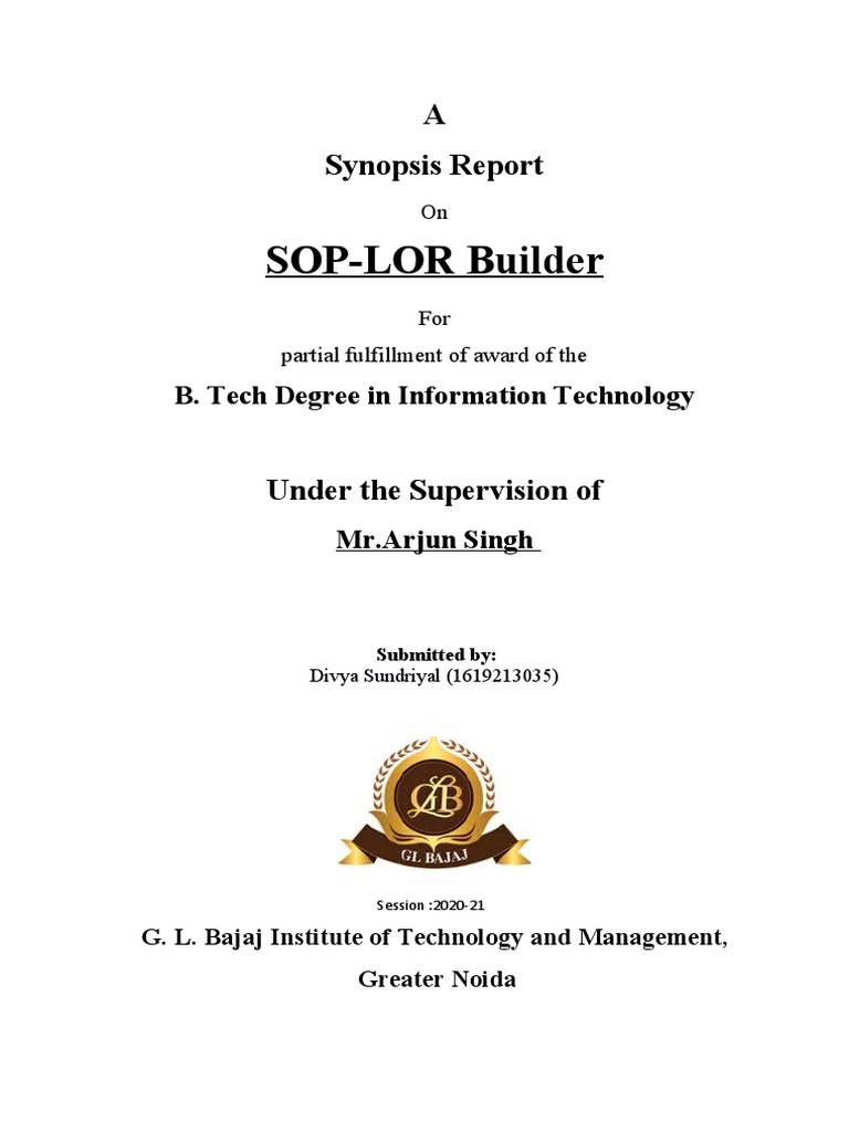 Synopsis Report Format IT | PDF | Microsoft Sql Server | Computer File