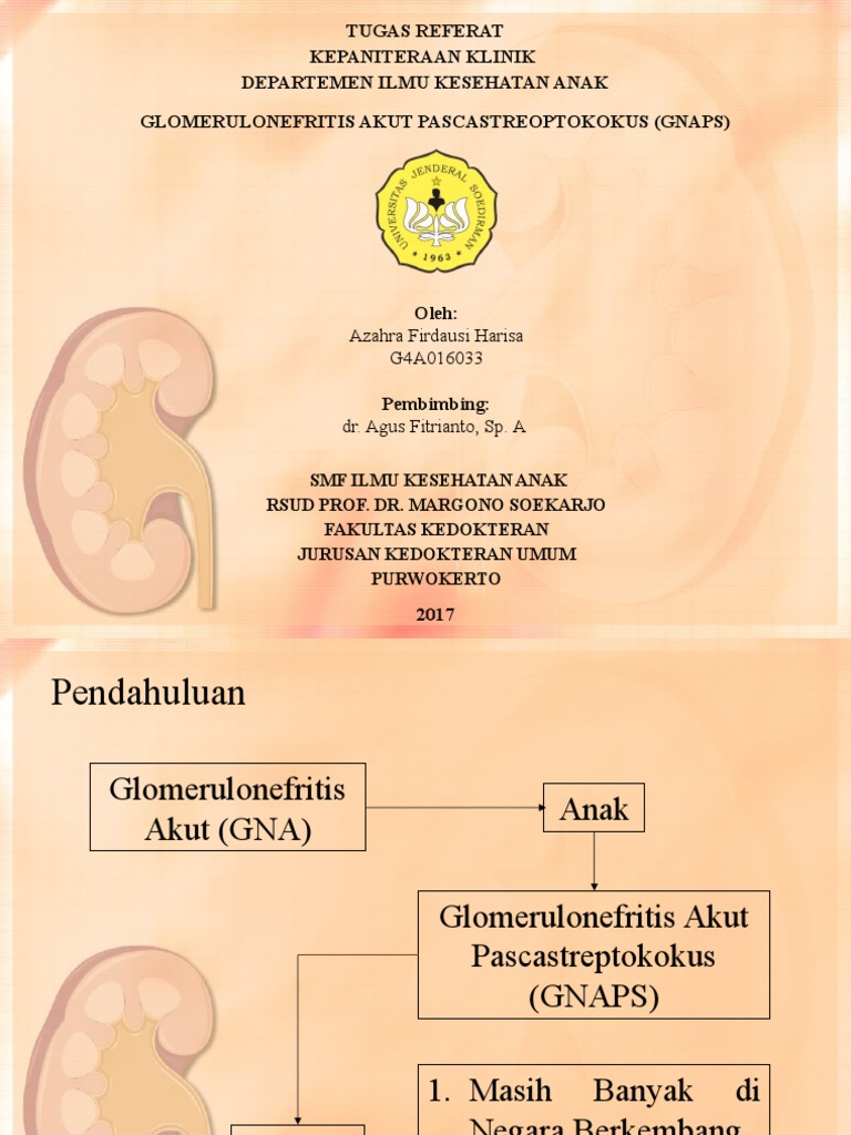 Glomerulonefritis Akut Pascastreptokokus (GNAPS) | PDF