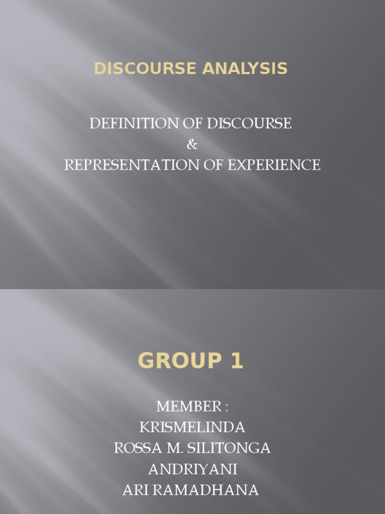 Discourse Analysis | PDF | Semiotics | Cognitive Science