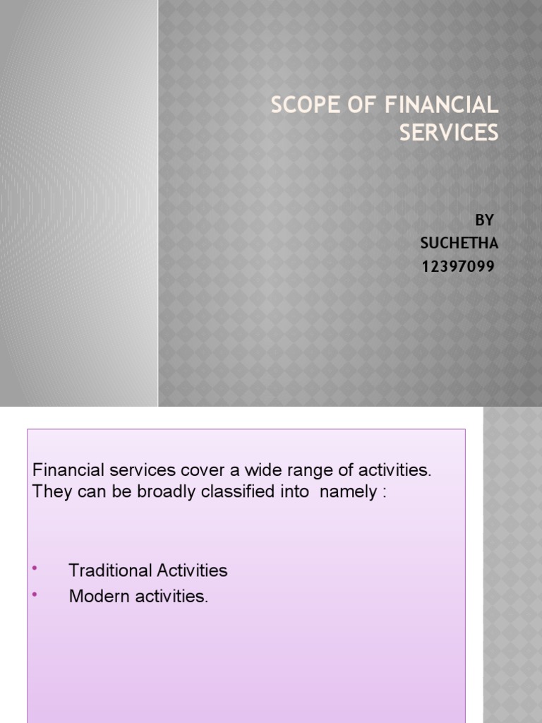 Scope of Financial Services | PDF | Factoring (Finance) | Invoice