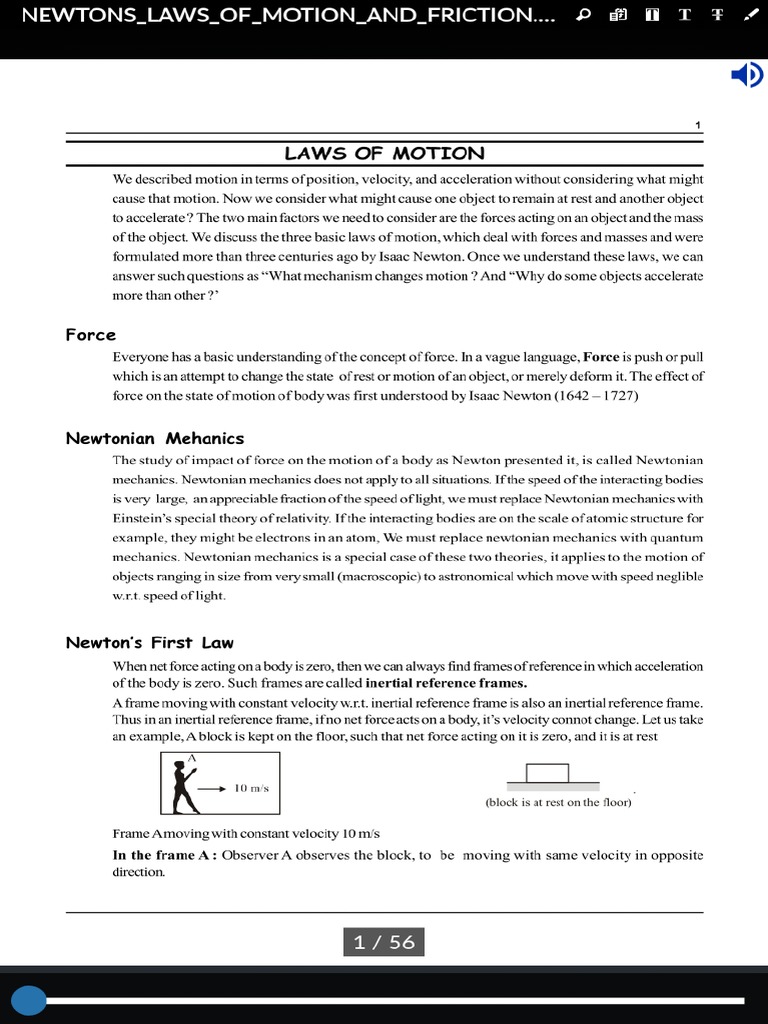 Chap3 - NLM & Friction PDF | PDF | Nature