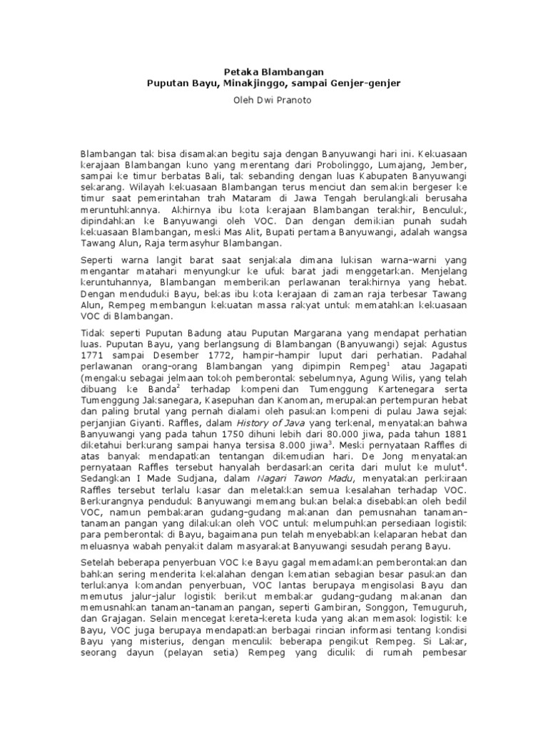 Petaka Blambangan | PDF