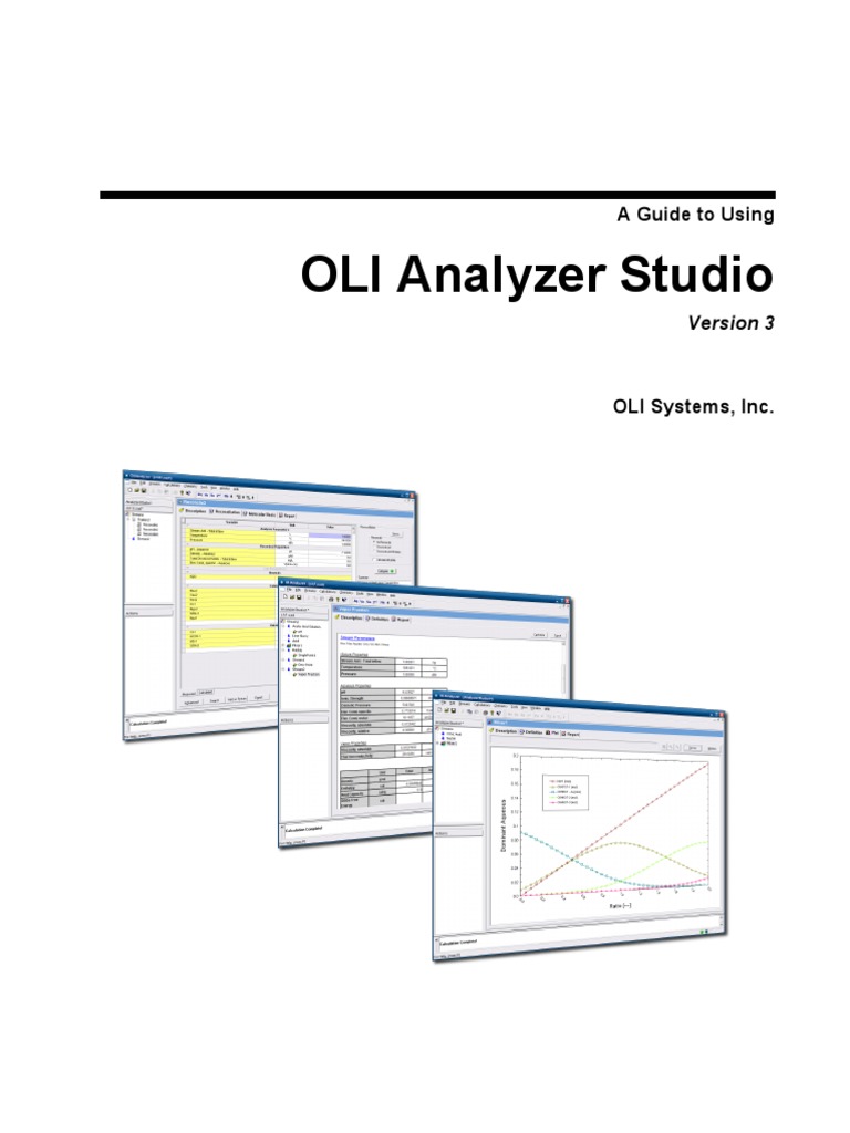 OLI Analyzer Studio User Guide PDF | PDF | Corrosion | Chemical Equilibrium