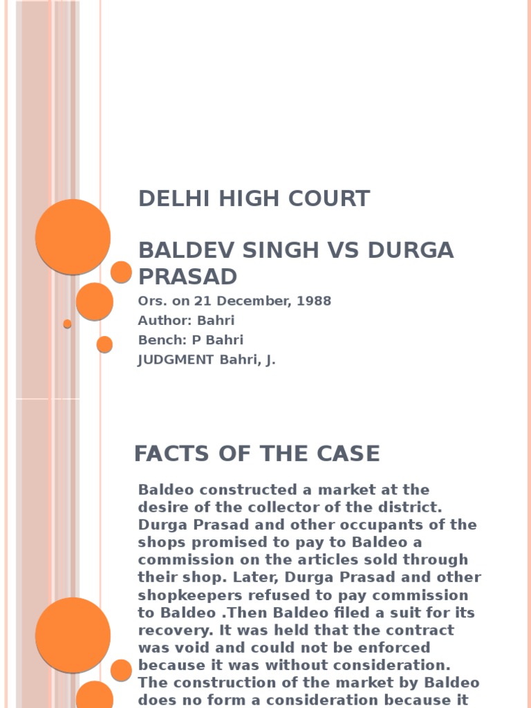 Baldev Singh Vs Durga Prasad | PDF