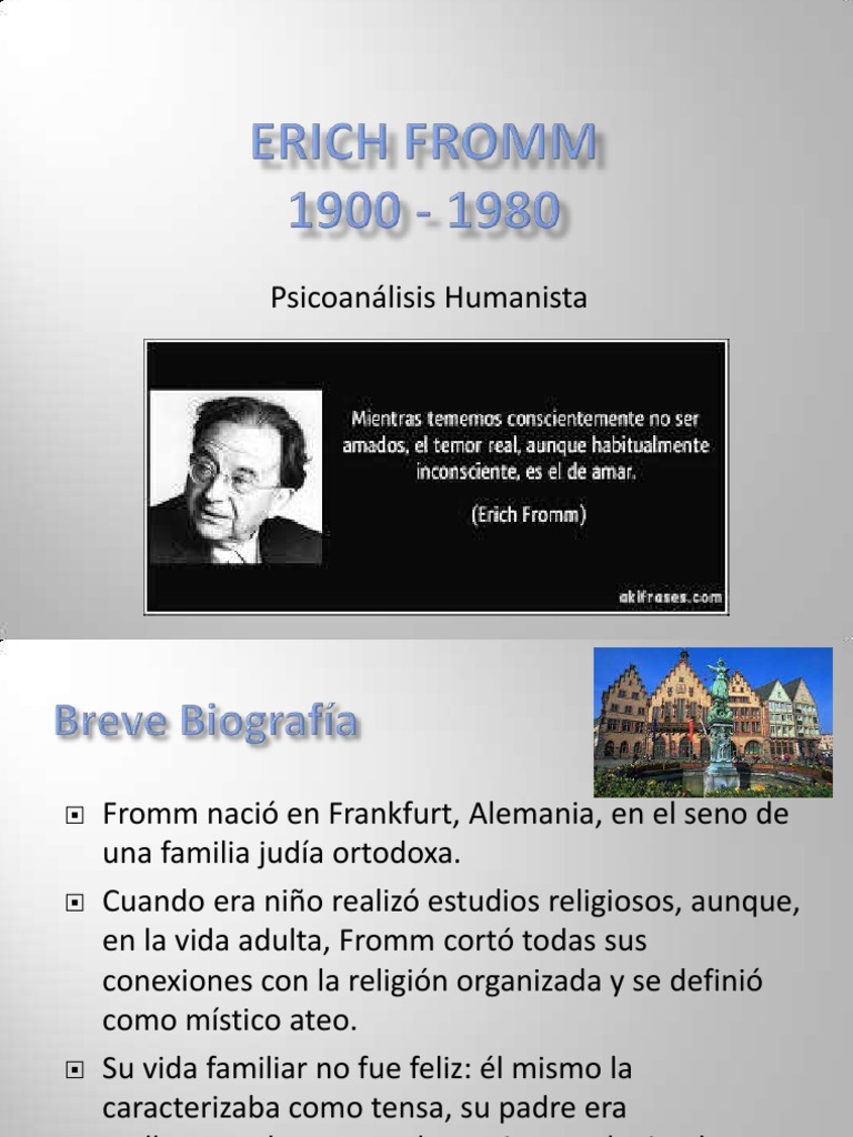 Erich Fromm | PDF | Erich Fromm | Psicoanálisis
