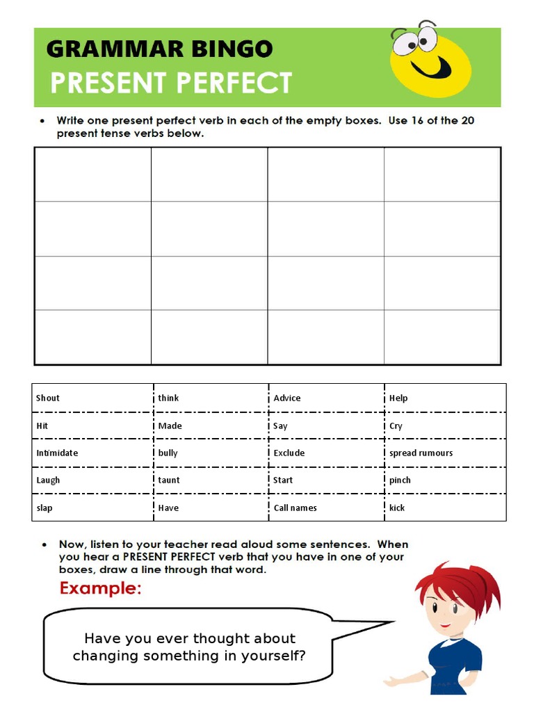 Bingo-Present Perfect | PDF