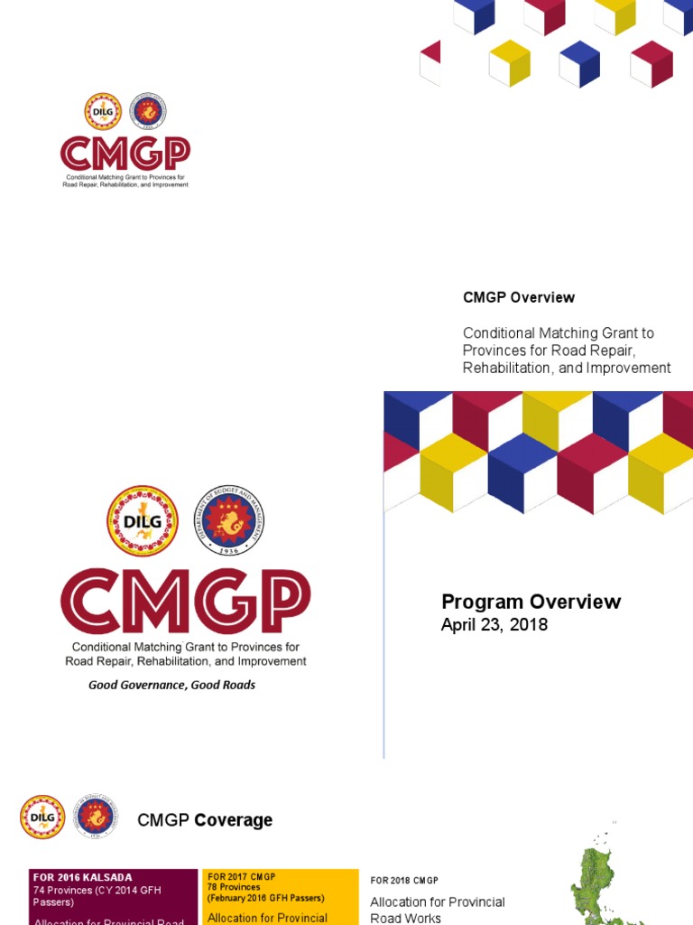 CMGP Overview: Conditional Matching Grant To Provinces For Road Repair ...