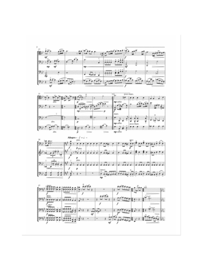 Bohemian Rhapsody Cello Quartet p2 | PDF