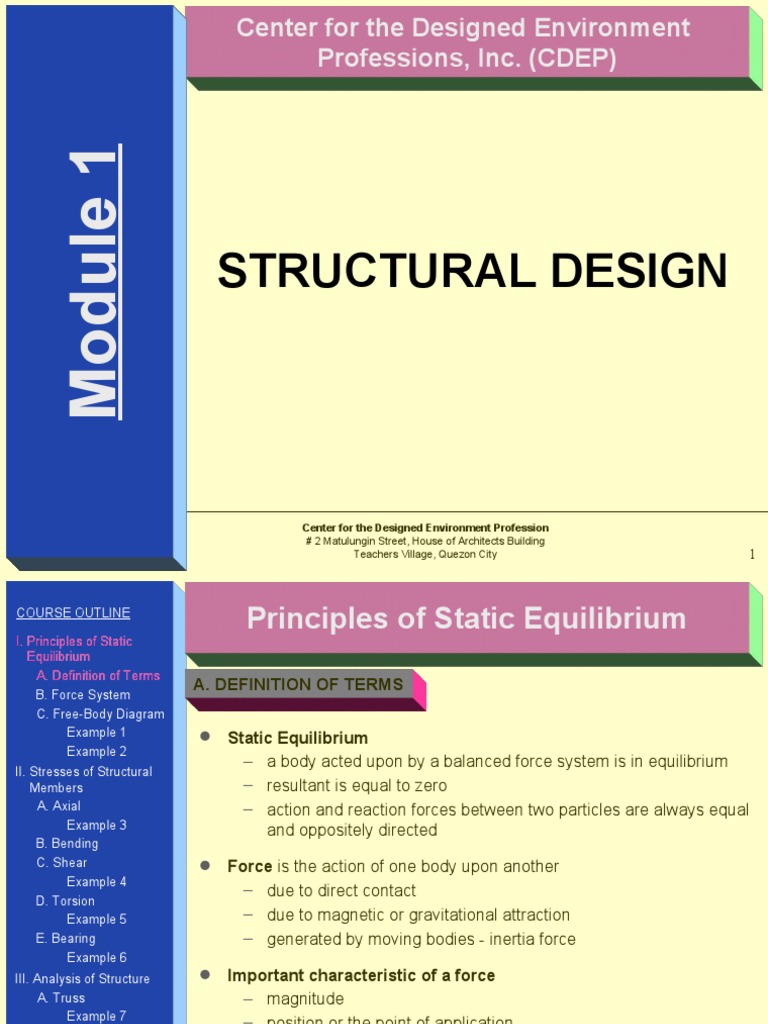 Structural Design Course Outline | PDF | Bending | Stress (Mechanics)