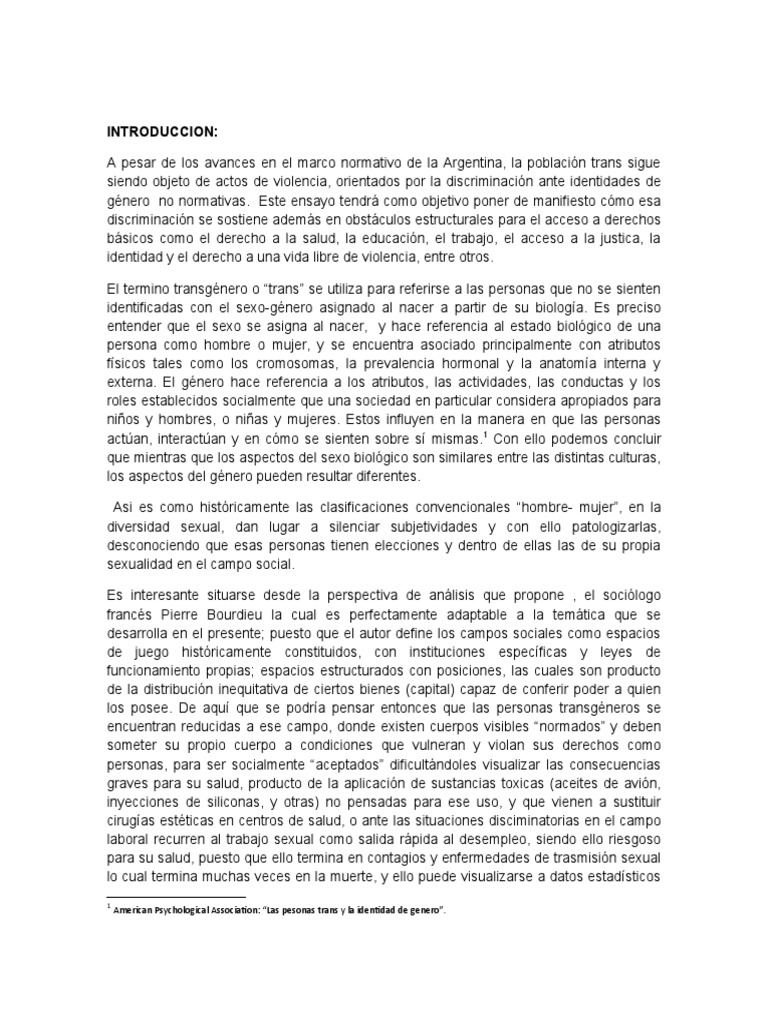 Identidad de Genero | Descargar gratis PDF | Transgénero | Estudios LGBTQIA+