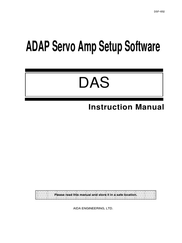 DSF-052 - DAS Instruction Manual (ENGLISH) | PDF | Computer File ...