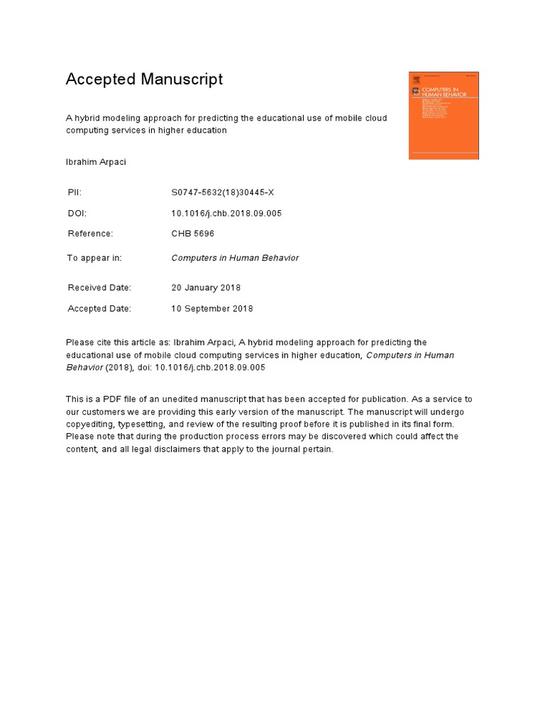 Predicting MCC Use in Higher Education | PDF | Structural Equation ...