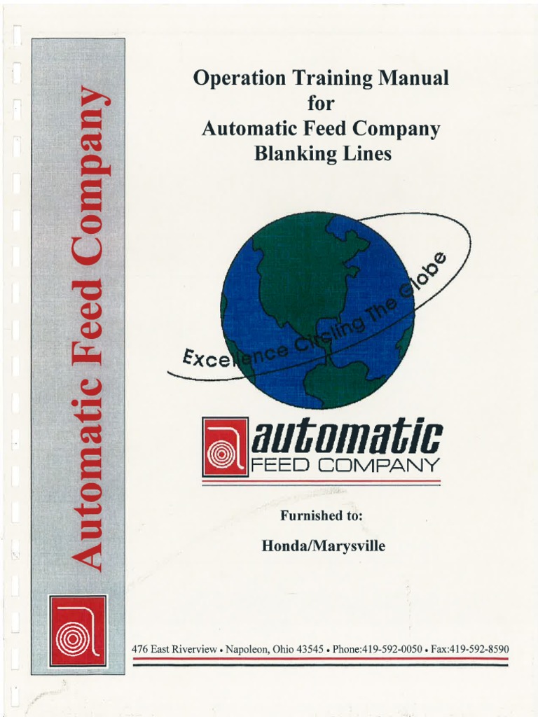 Automatic Feed Operation Training Manual | PDF
