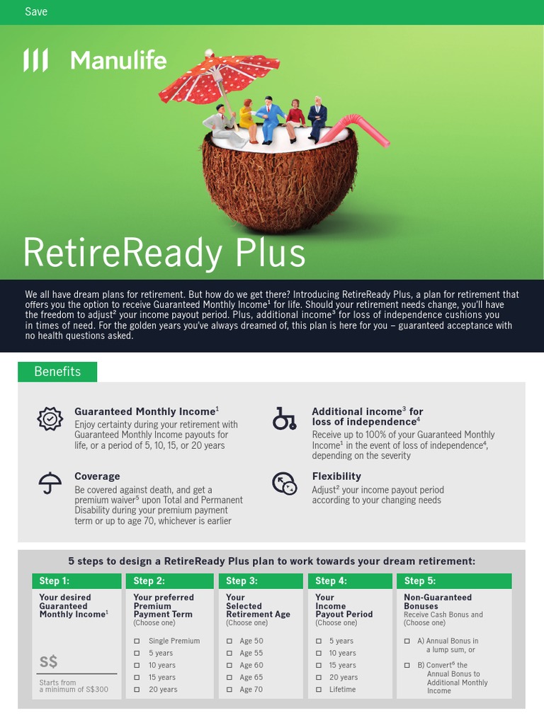 Retireready Plus English Brochure | PDF | Retirement | Insurance