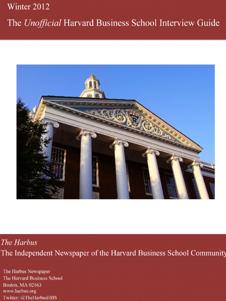 The Unofficial Harvard Business School Interview Guide | PDF | Harvard ...