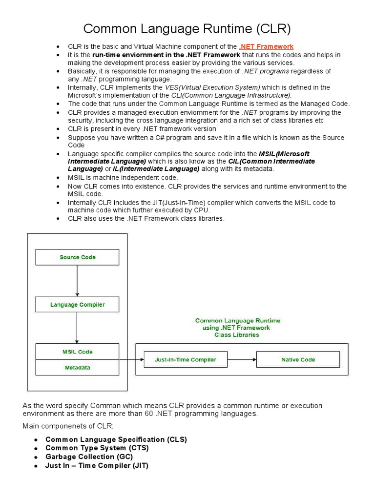Common Language Runtime | PDF | Systems Engineering | Information ...