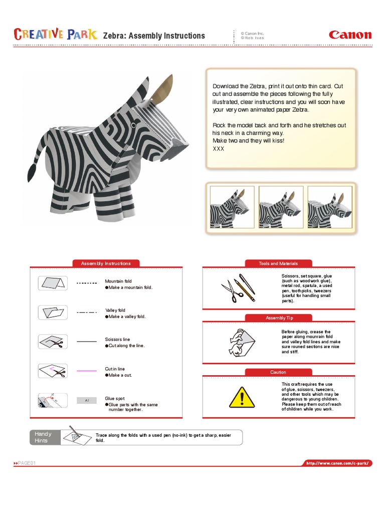 Assembly Instructions: Zebra | PDF | Adhesive | Industrial Processes