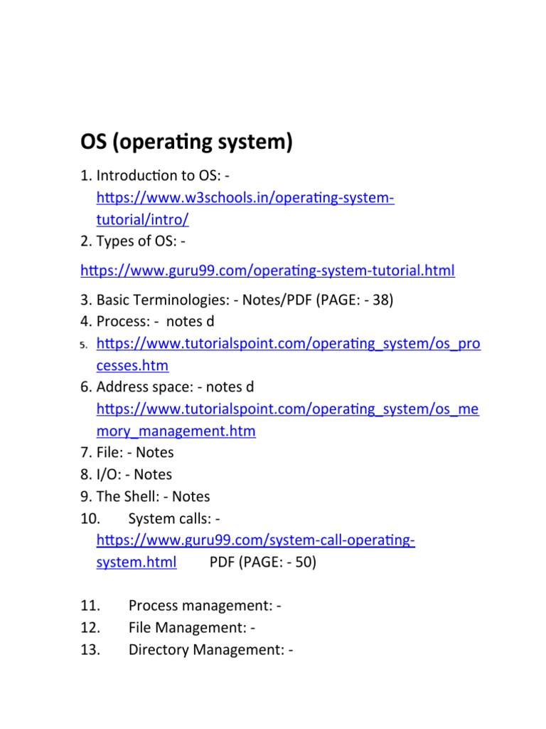 OS (Operating System) | PDF