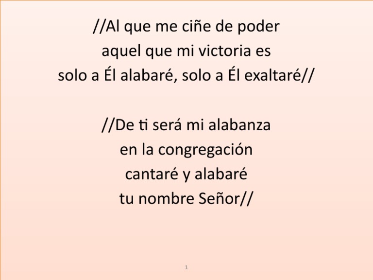 Al Que Me Ciñe de Poder | PDF
