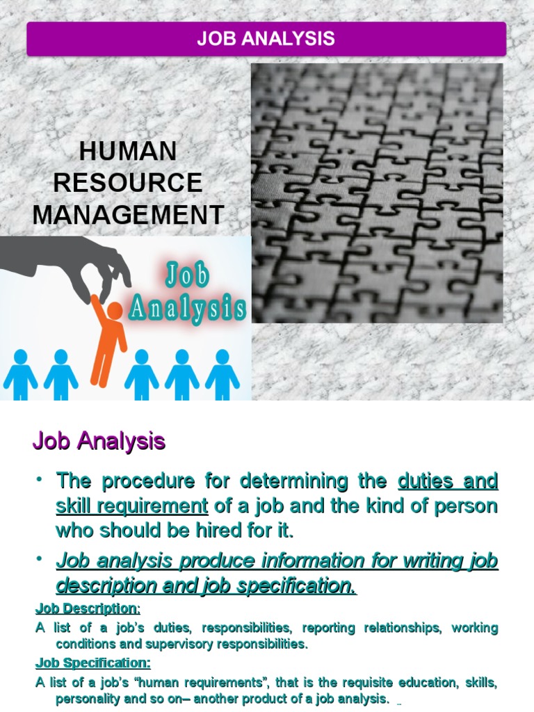 Job Analysis (HRM) | PDF | Human Resource Management | Behavioural Sciences