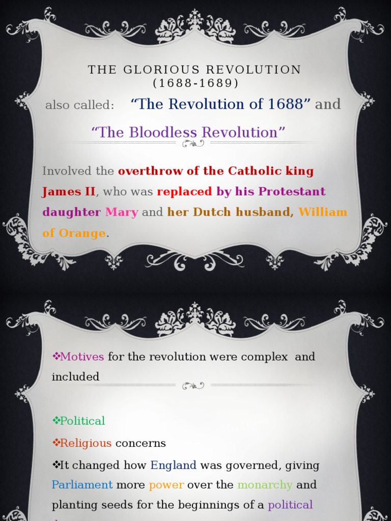 The Glorious Revolution Explained | PDF | Tory | Whigs (British ...